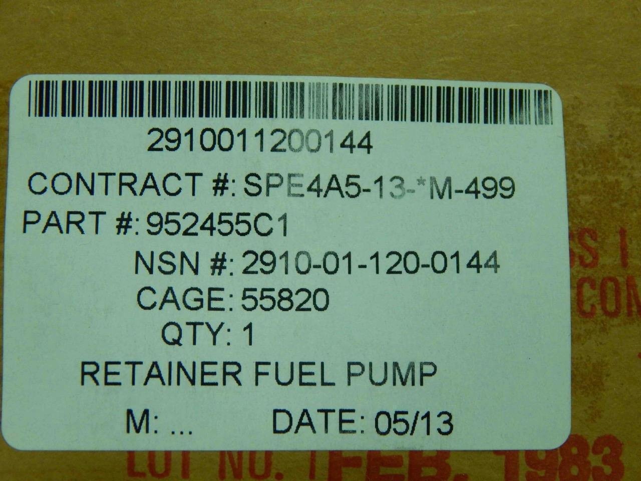 UTC 952455C1, 4212-522000, 2910011200144 Fuel Pump Retainer – MC-Sales, llc