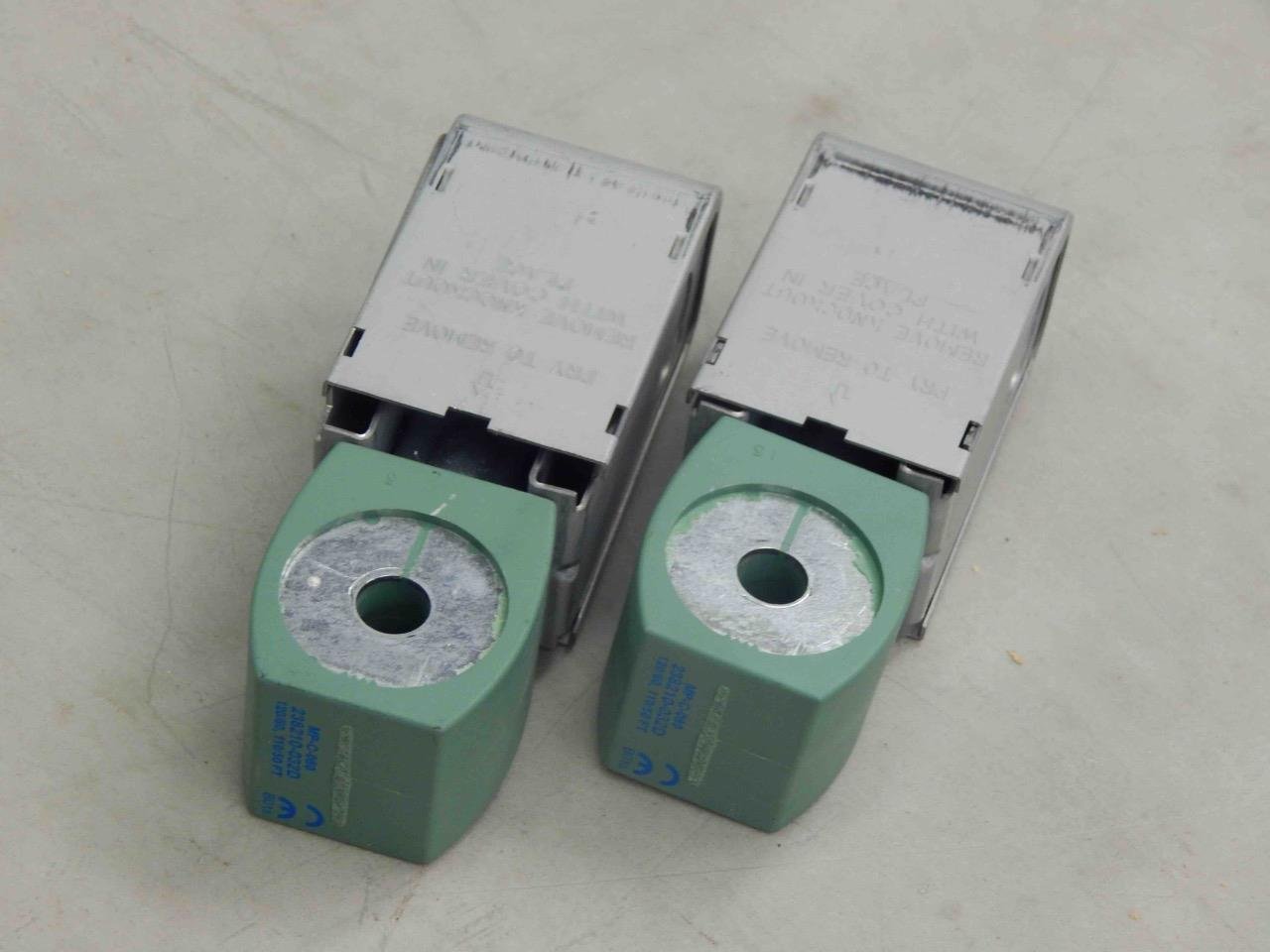 #140 LOT of 2 ASCO MP-C-080 238210-032D Valve Coil w/ Junction Box 120/ ...