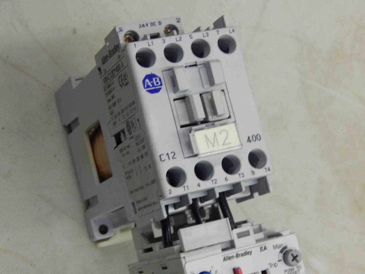 #567 Allen Bradley 100-C12D*400 24Vdc Coil Contactor + 193-EA1CB .32-1 ...