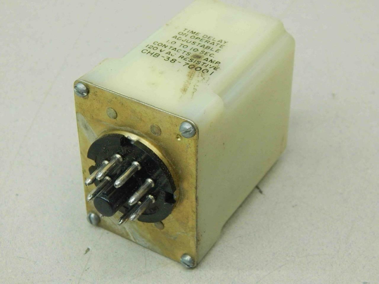 Potter & Brumfield CHB-38-70001, Time Delay Relay, 1.0 To 10Sec, 120Vac ...