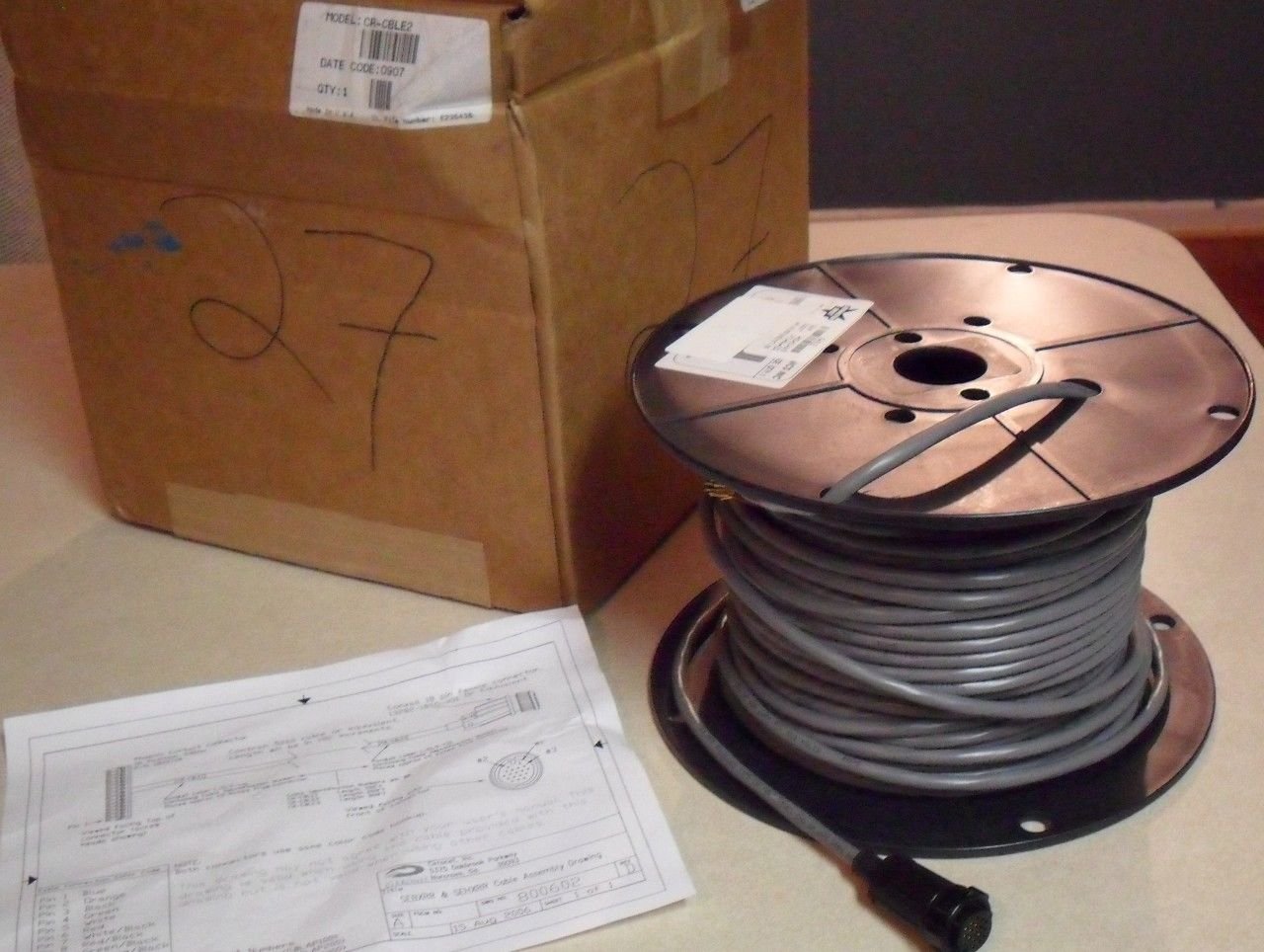 Automation Direct CR-CBLE2 Waterproof Remote Radio Cable 200' CR Series ...