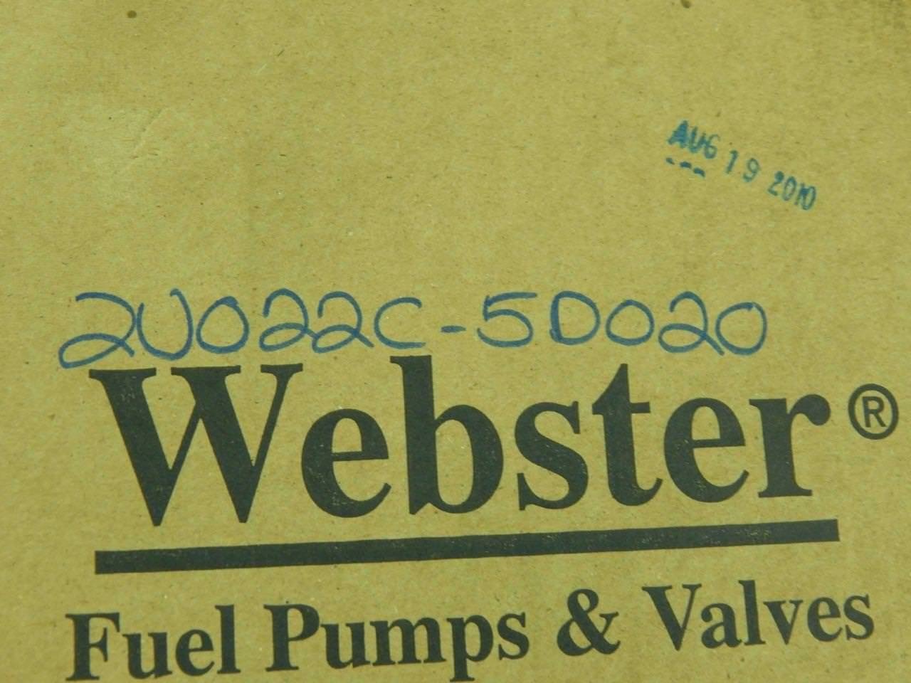 Webster 2V022C-5DO20 Pump V SERIES PUMPS, TWO STAGE 1725/3450 SPEED RPM ...