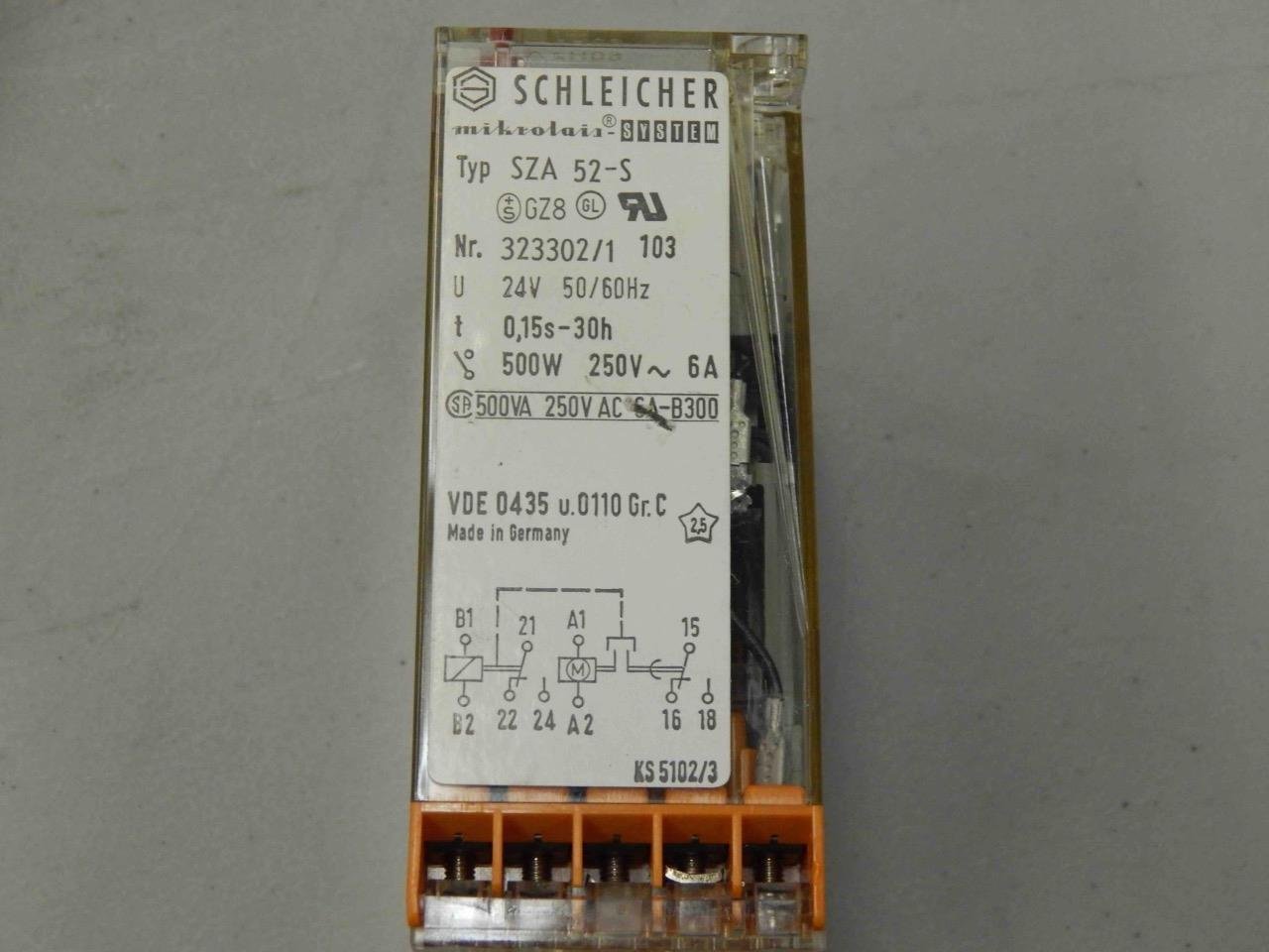 #96 Schleicher Typ SZA 52-S Voltage Relay Nr 323302/1 NEW – MC-Sales, llc