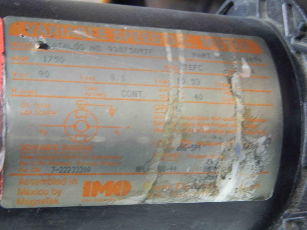 #224 Emerson Fincor Variable Speed DC Drive Motor 9307509TF 5002694 3 ...