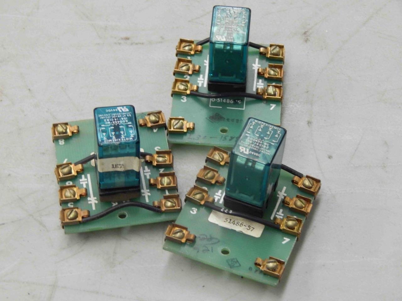 #973 LOT of 3 Reliance 51486-57 Relay Circuit Board Card Module – MC ...